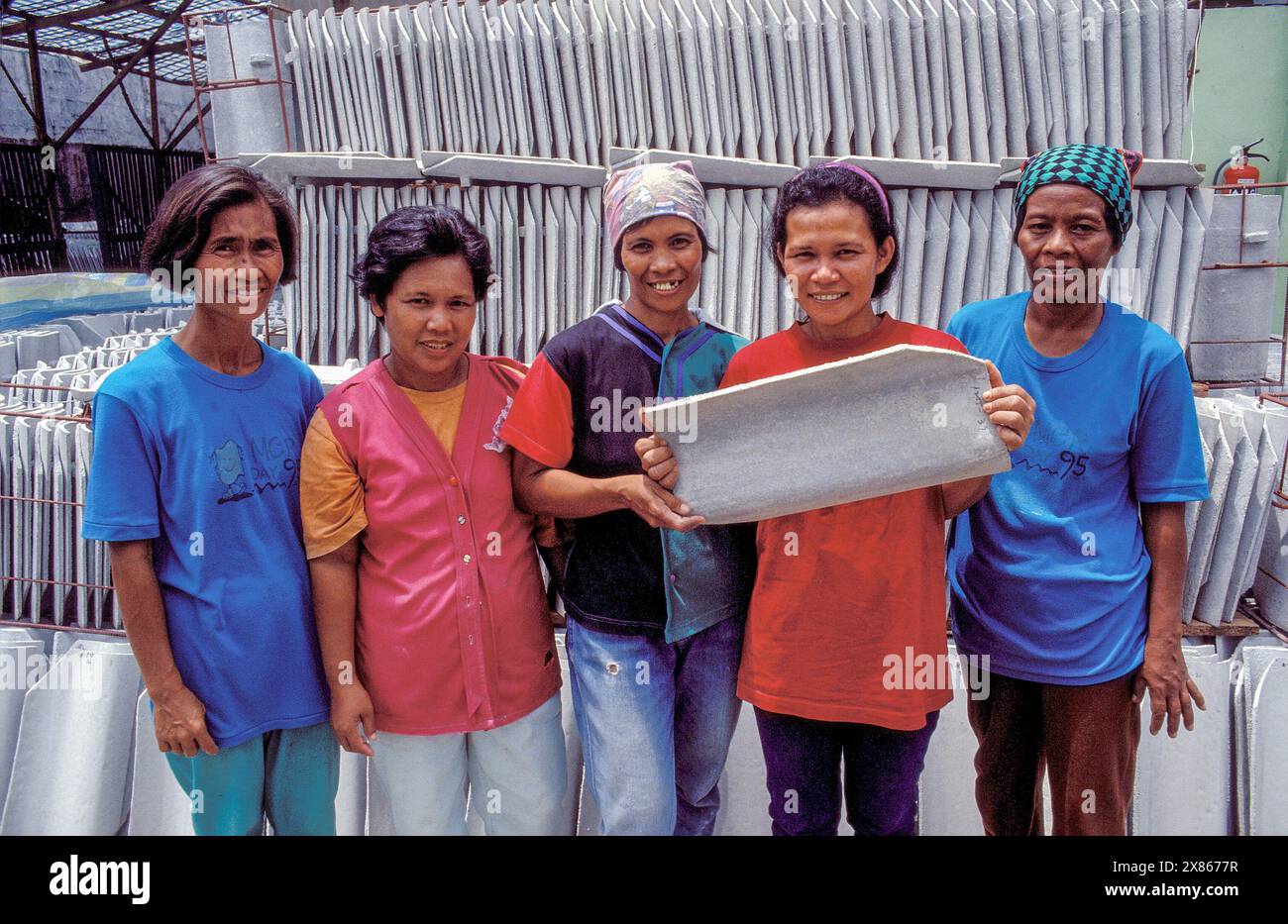 Philippines, Davao region; Women at work at Mindanao land foundation ...