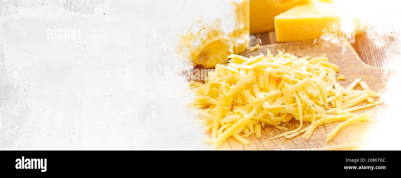 Advertising Banner Template for Cheese Stock Photo - Alamy