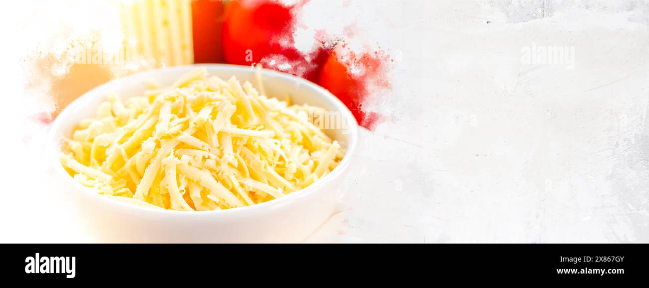 Advertising Banner Template for Cheese Stock Photo - Alamy