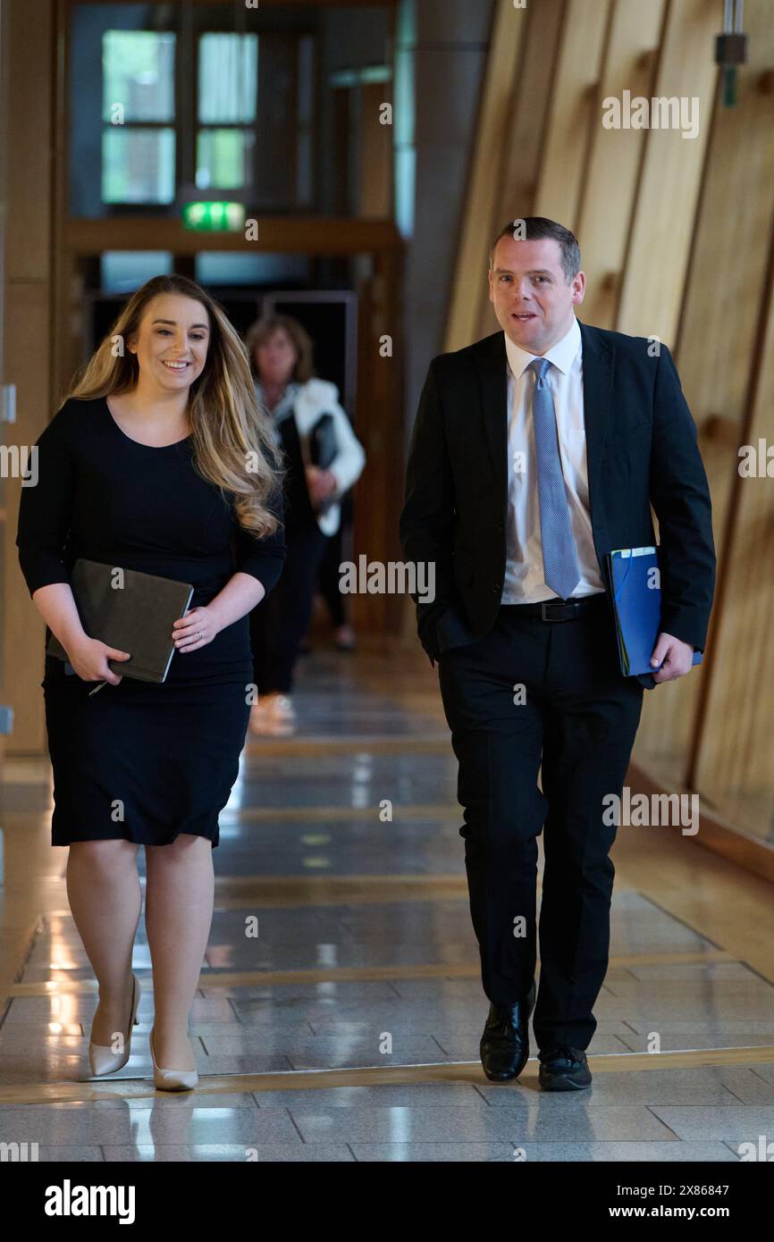 Edinburgh Scotland, UK 23 May 2024. Meghan Gallacher MSP and Douglas ...