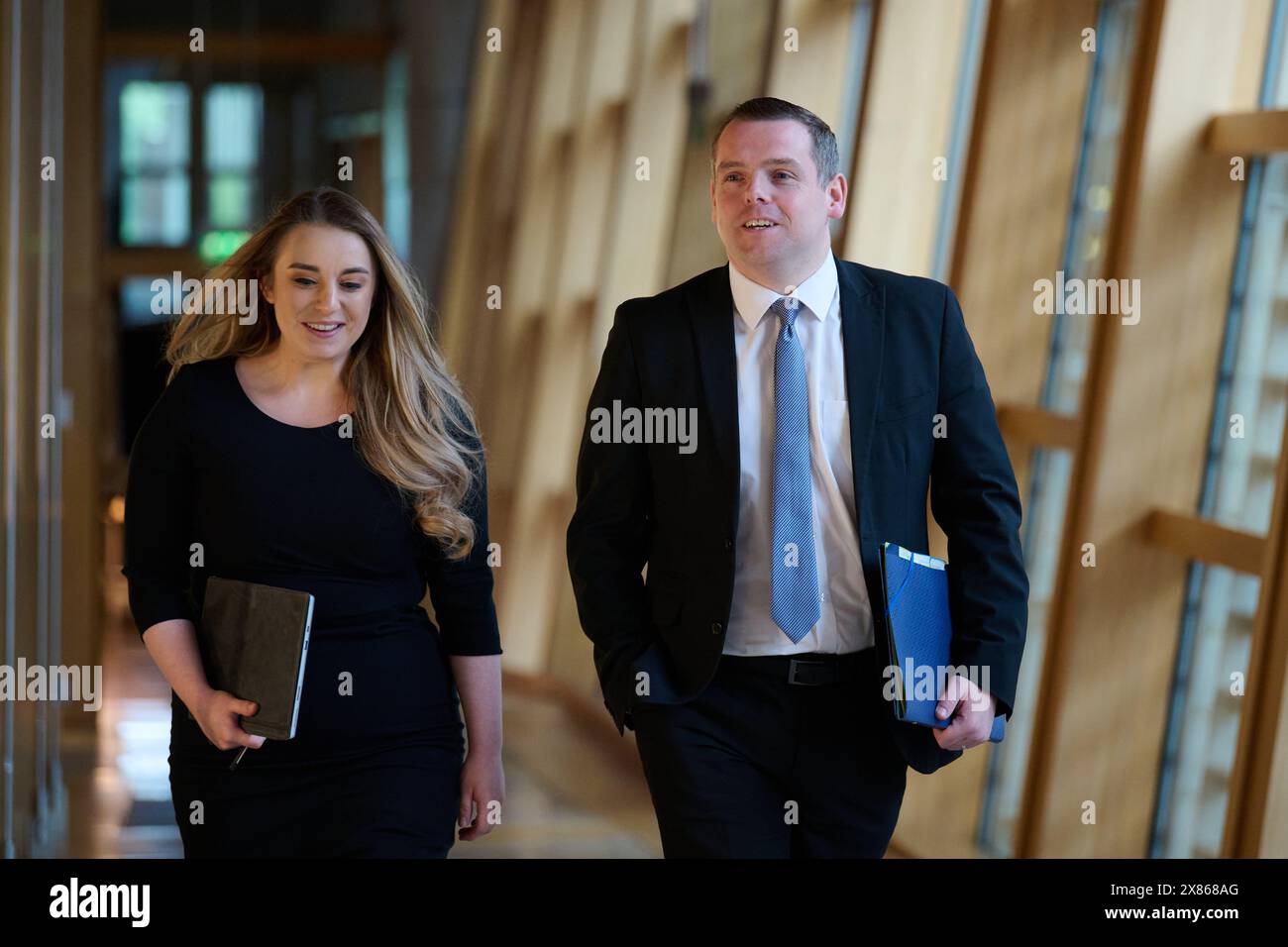 Edinburgh Scotland, UK 23 May 2024. Meghan Gallacher MSP and Douglas ...