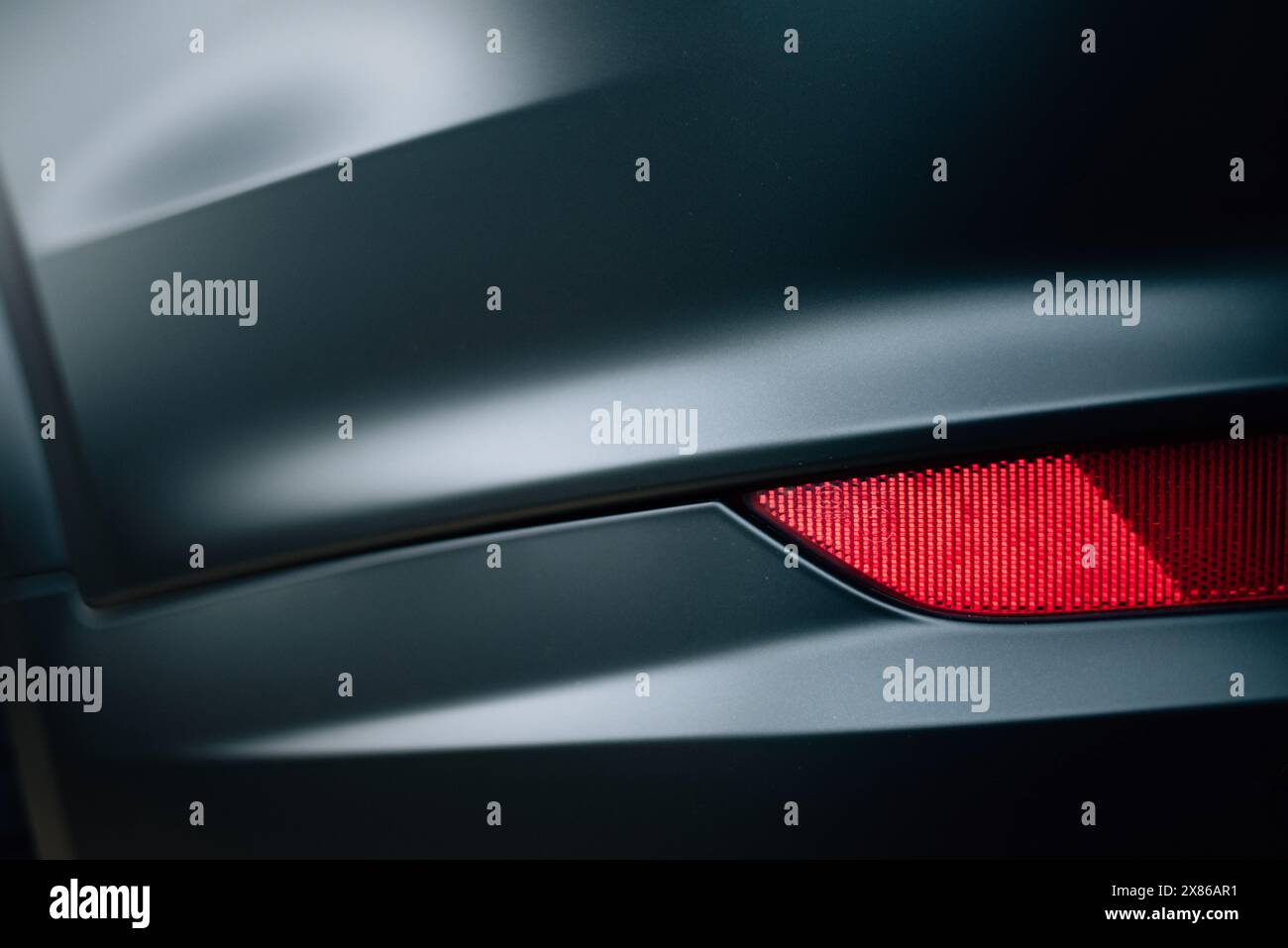 Modern rear light on new matte black automobile. High quality photo ...