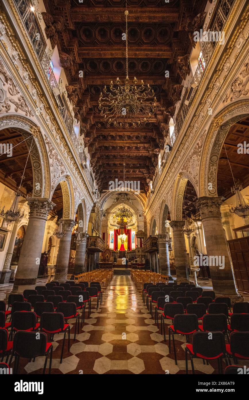 Inside the Duomo of Enna, Sicily Stock Photo - Alamy