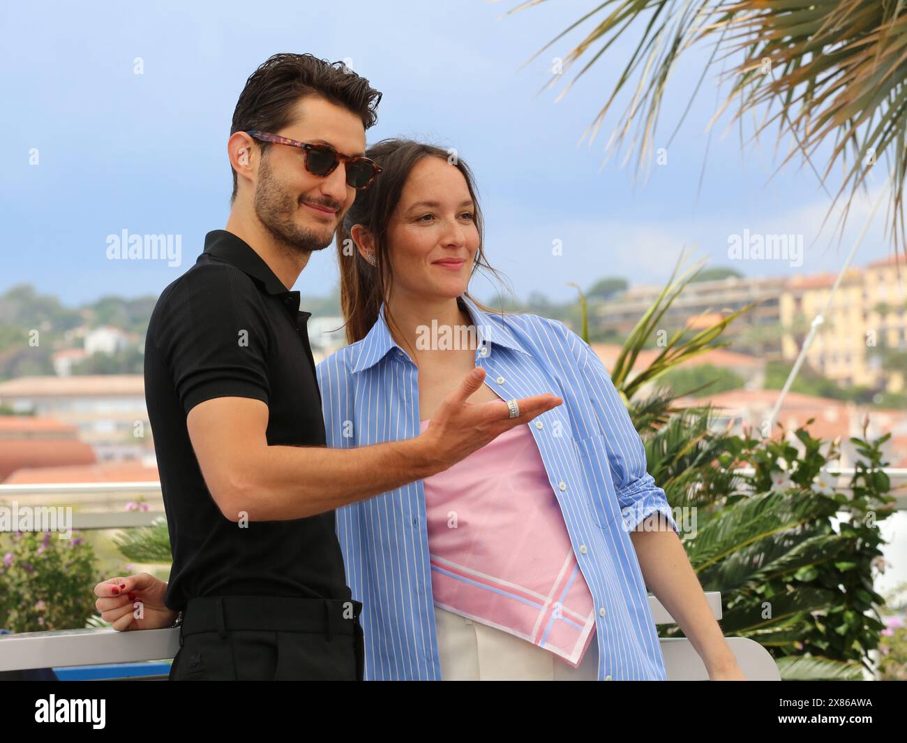 Cannes, France. 23rd May, 2024. Pierre Niney, Anaïs Demoustier at The ...