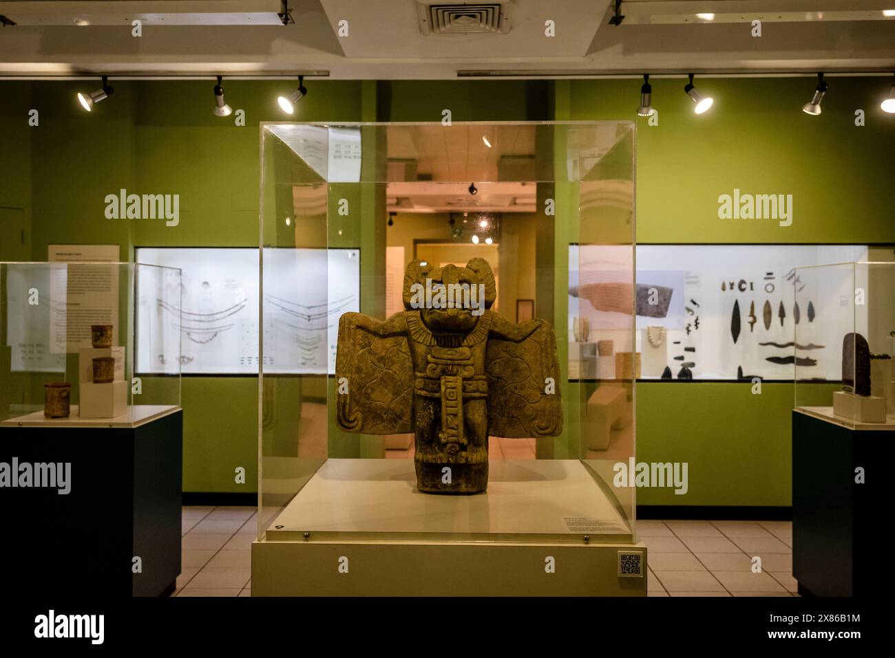 Bat sculpture from the Copan area in Honduras, Popol Vuh Museum, home ...