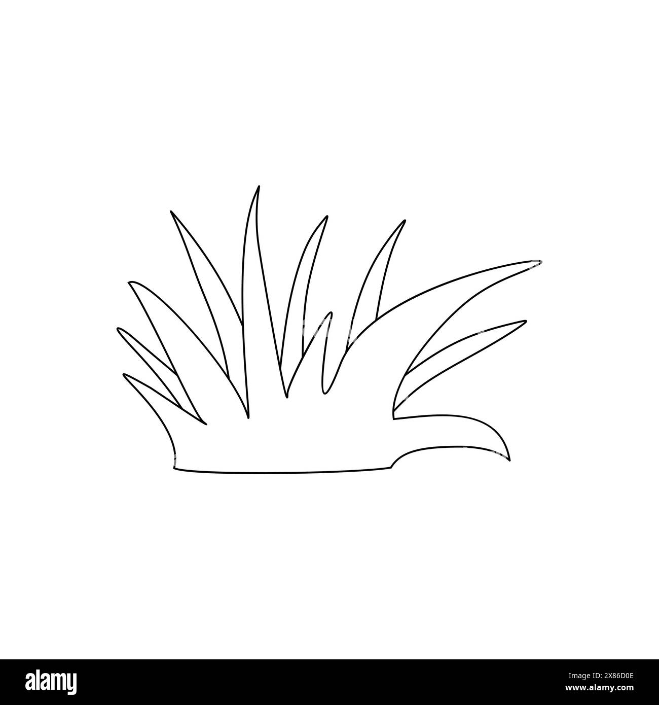 Patch of Grass Line art Vector icon for Nature App and Website. Vector ...