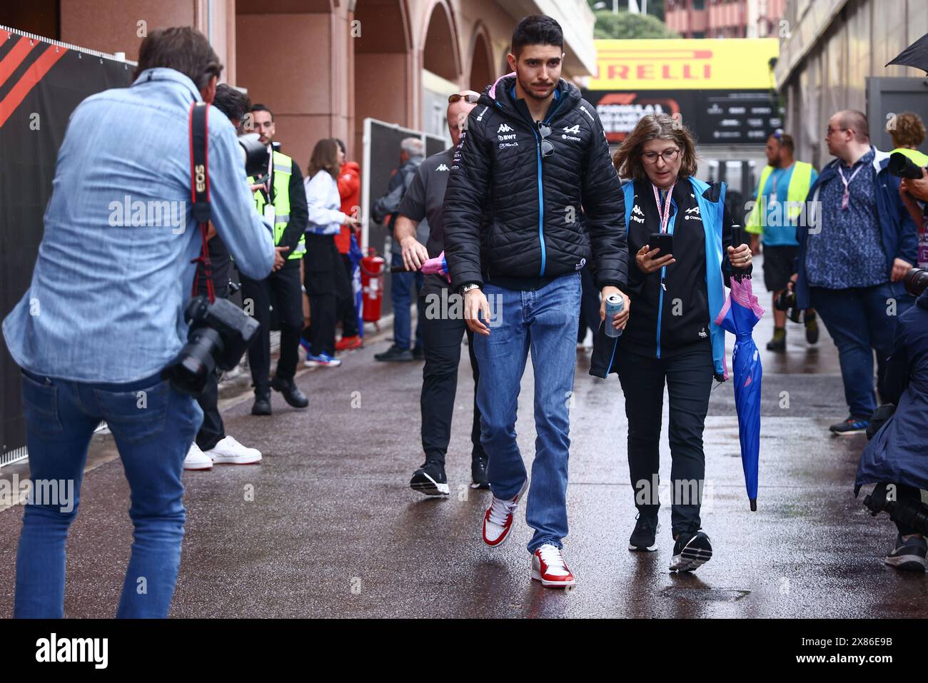 Monte Carlo, Monaco. 23rd May, 2024. Esteban Ocon of Alpine walks in ...