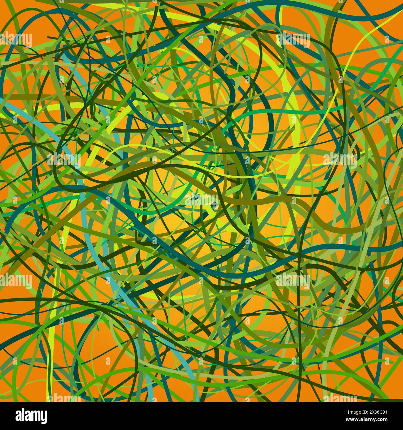 Vector background with moving colorful lines. Yellow background of ...