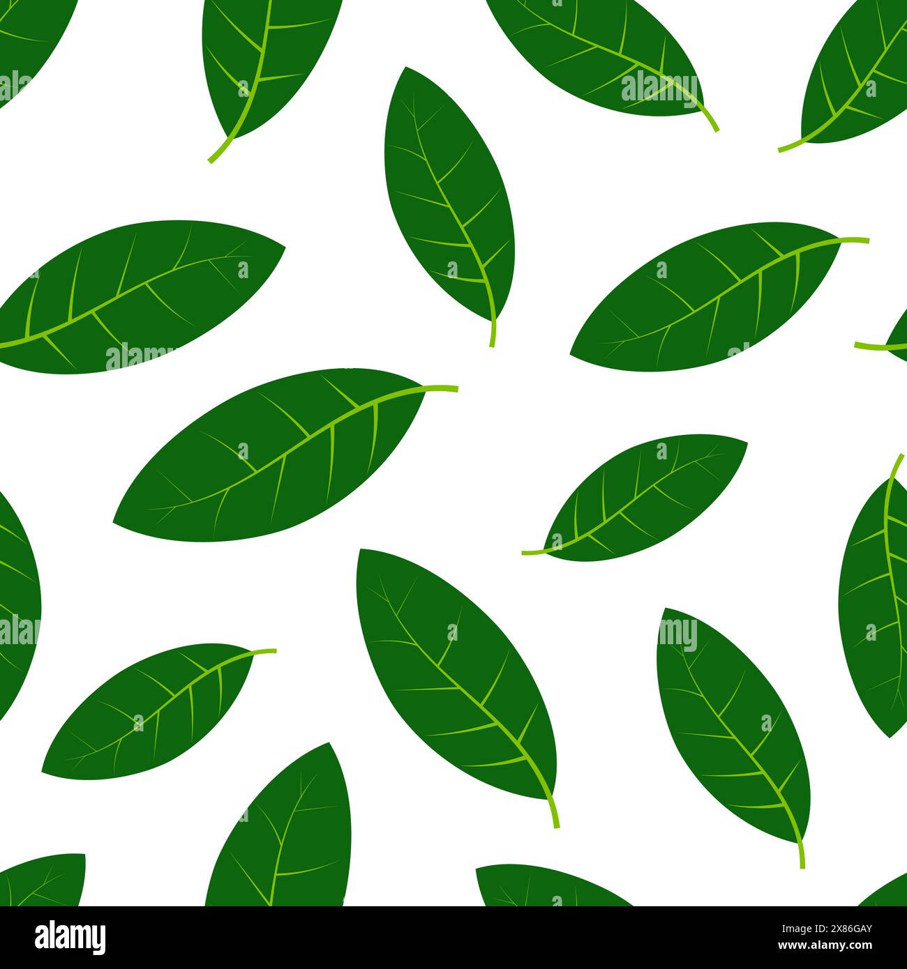 Seamless pattern with green summer leaves. Vector illustration Stock ...