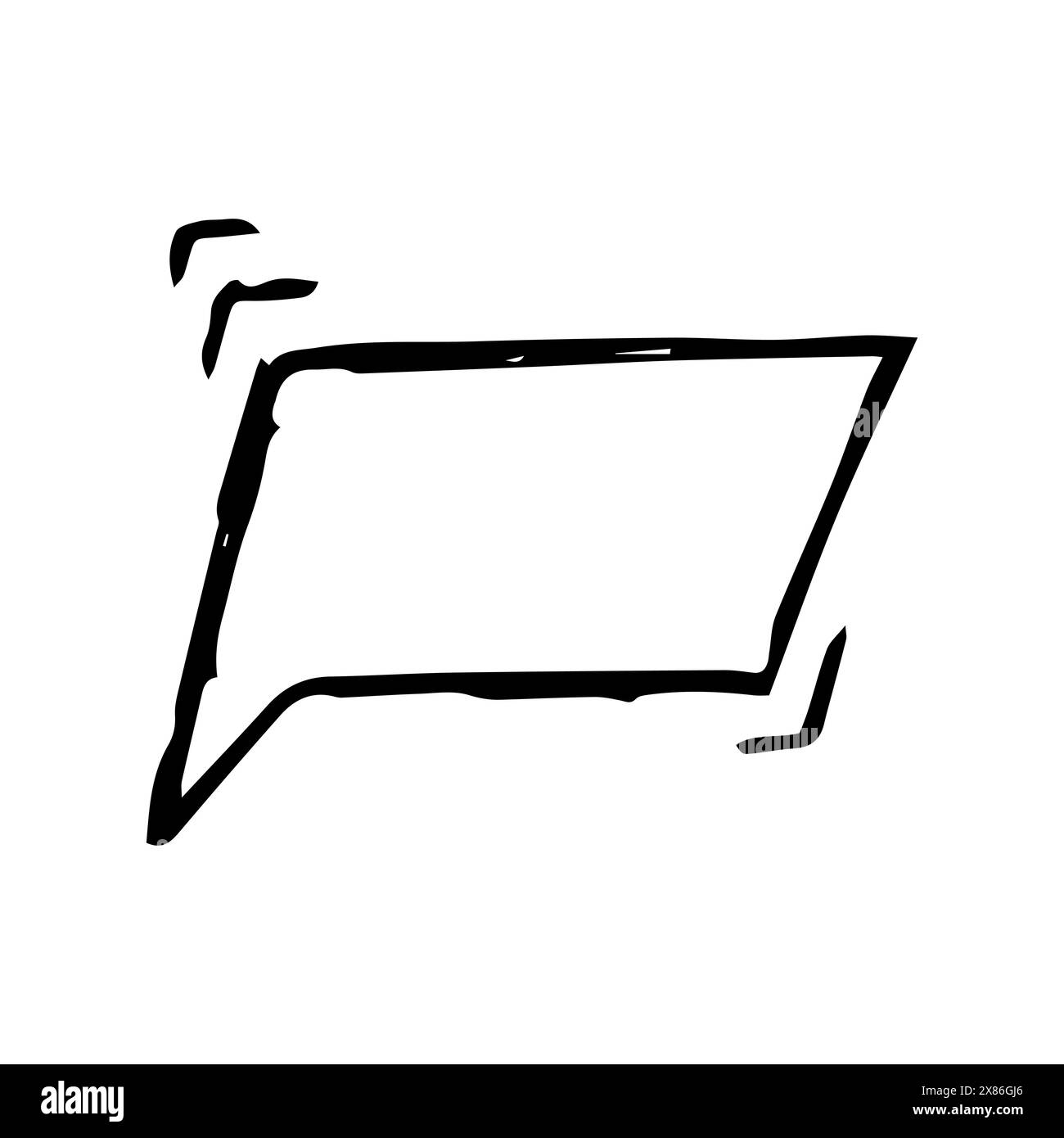 Sketch Speech Bubble Hand Drawn Blank Speech Bubble Dialog Empty Cloud On White Background