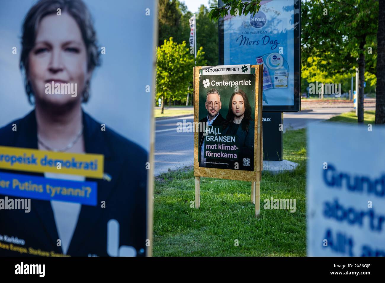 Motala, Sweden. 22nd, May, 2024. Election posters (In swedish ...