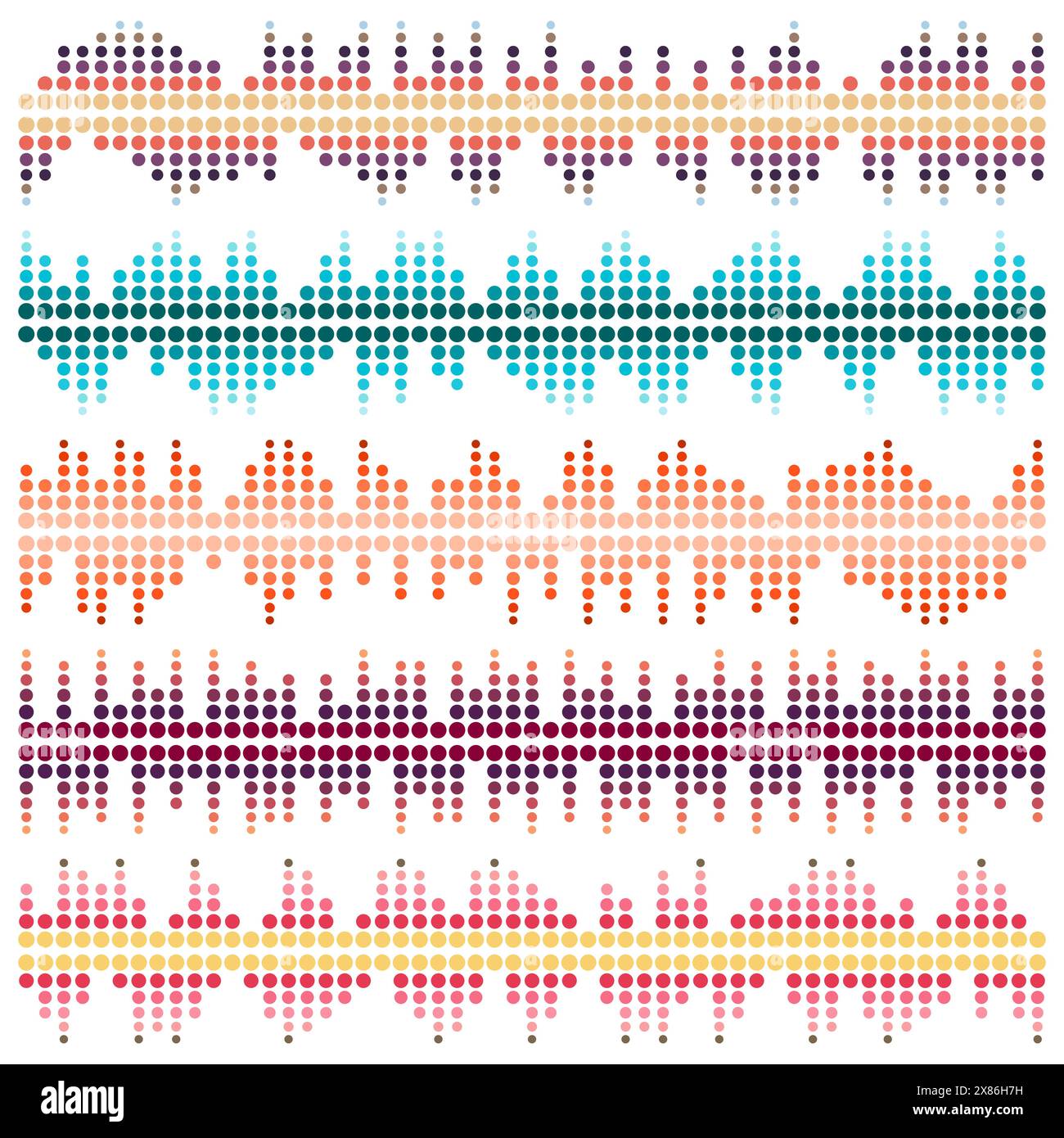 Sound waves vector set. Audio equalizer. Sound & audio waves isolated on white background Stock ...