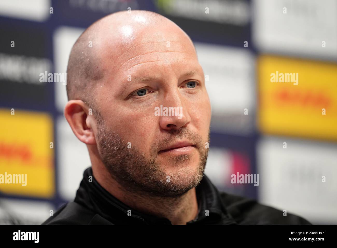 Gloucester Rugby head coach George Skivington during a press conference ...