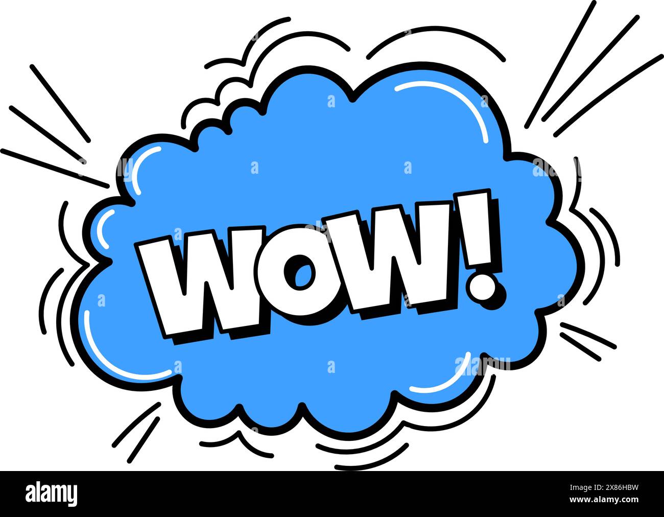 Pow comic bubble. Sound dialogue speech bubbles with word - Wow. Pop ...