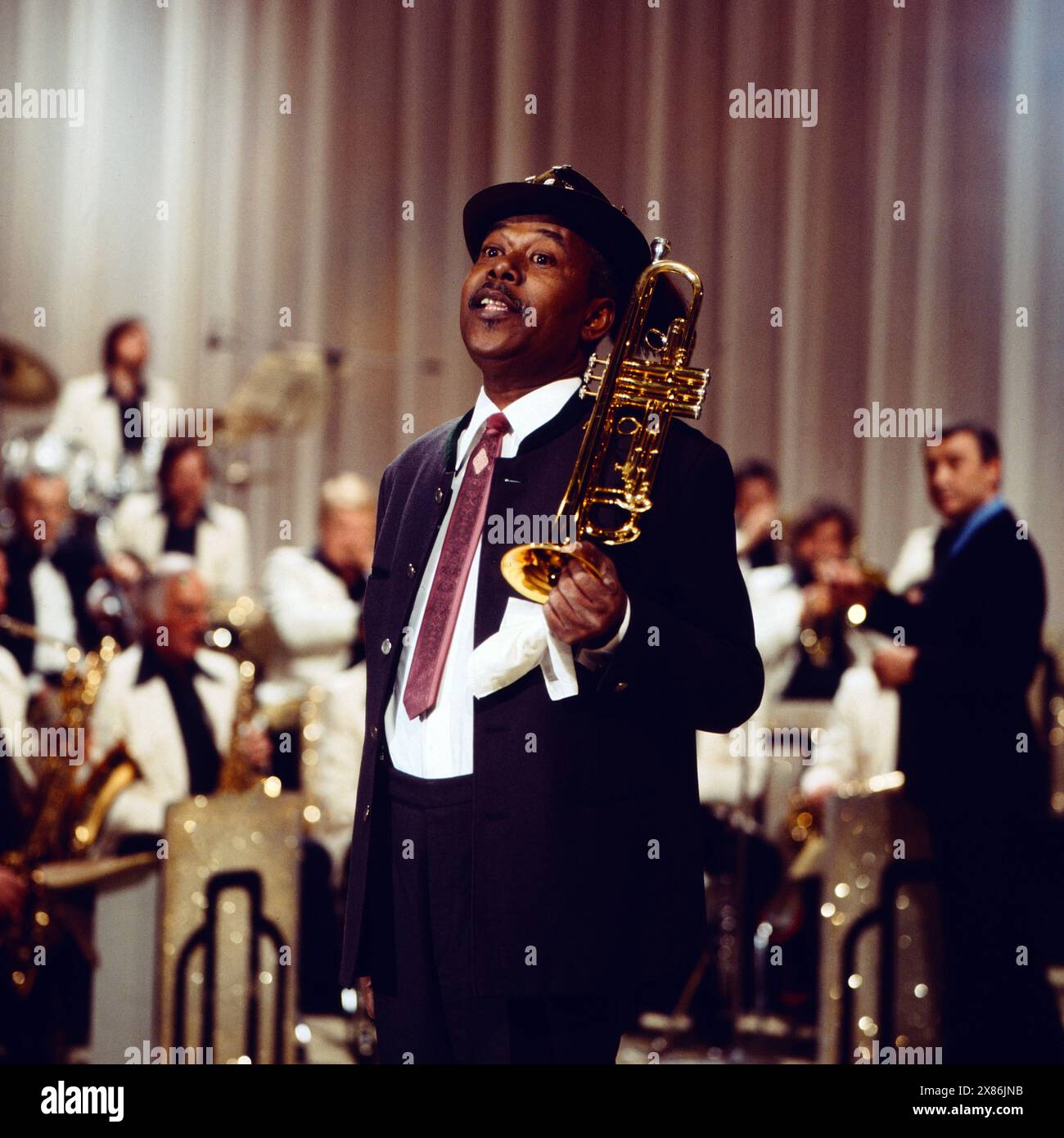 Musik geht um die Welt, ZDF Musiksendung, 1979, Bild: Trompeter Billy ...