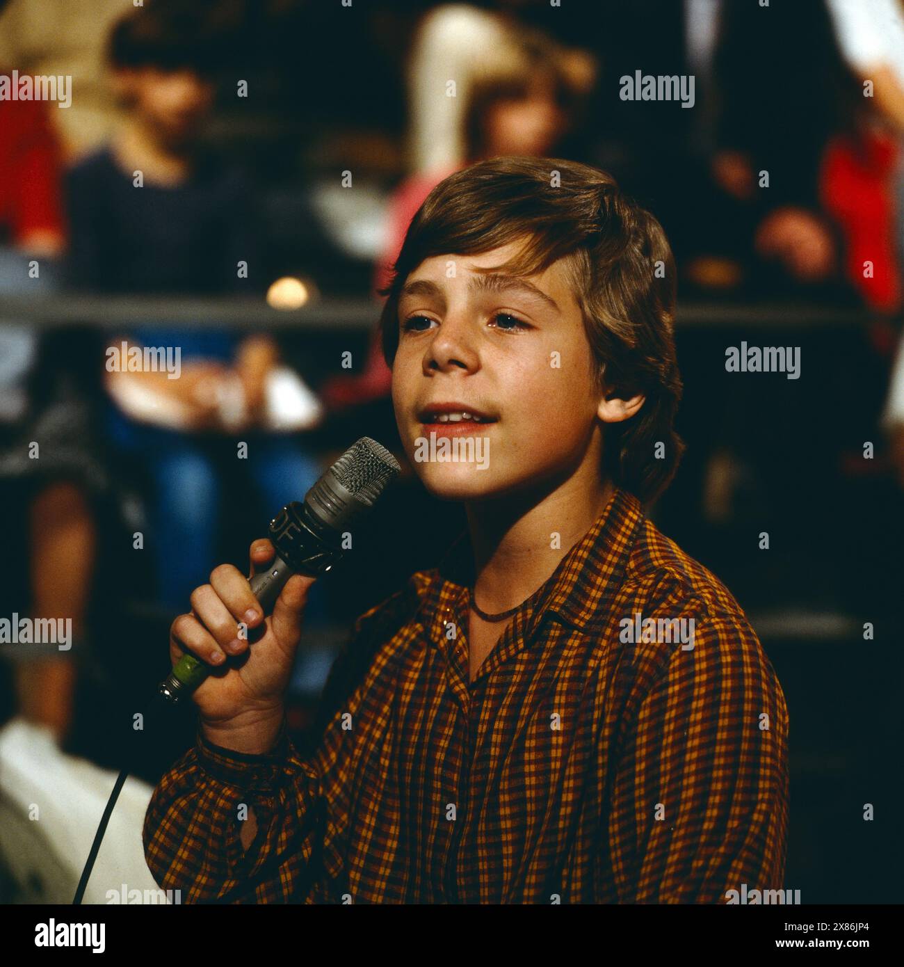 Hitparade, ZDF Musiksendung, 1979, Manuel & Pony, Bild: Sänger Manuel, aka Achim Rodewald Stock ...