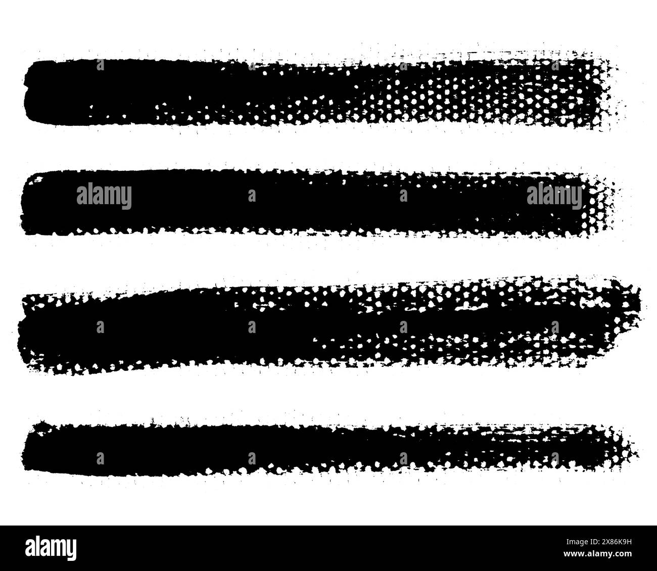 Brush strokes vector. Set of text boxes. Paintbrush collection. Grunge ...