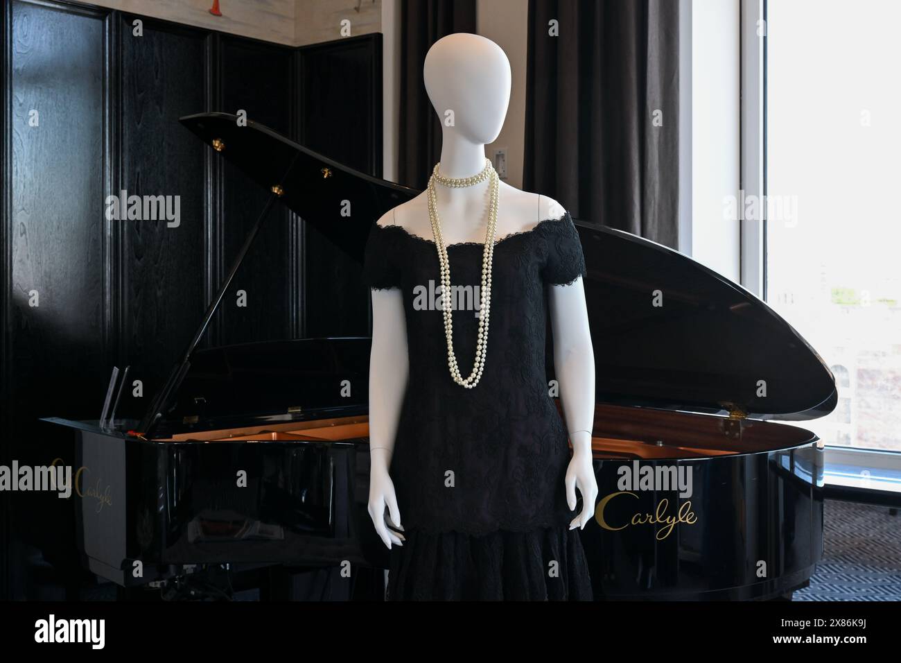 A 1987 Victor Edelstein Magenta Silk and Lace Evening Dress worn by ...