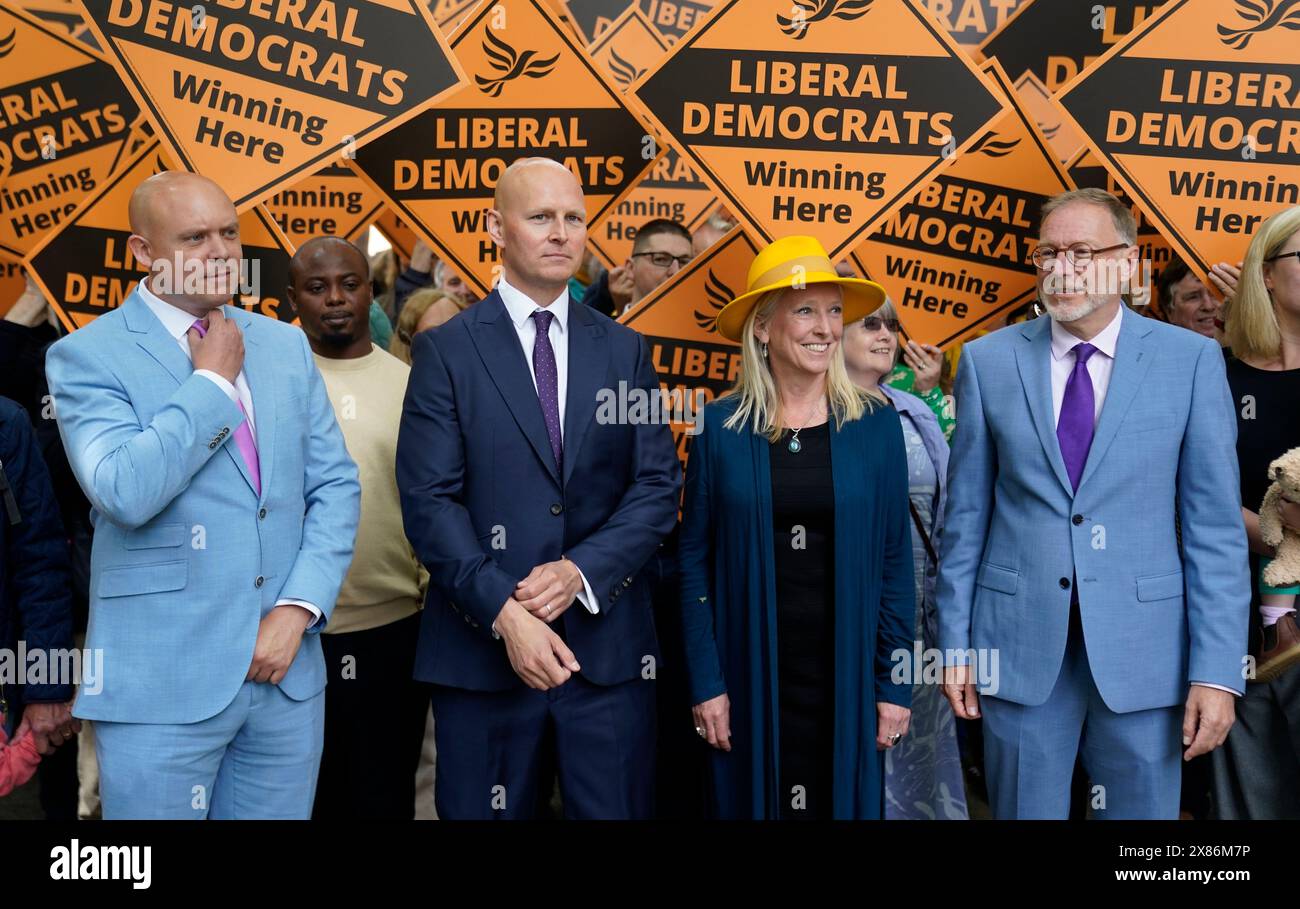 (Left to right) Liberal Democrat parliamentary candidate for Tewksbury ...
