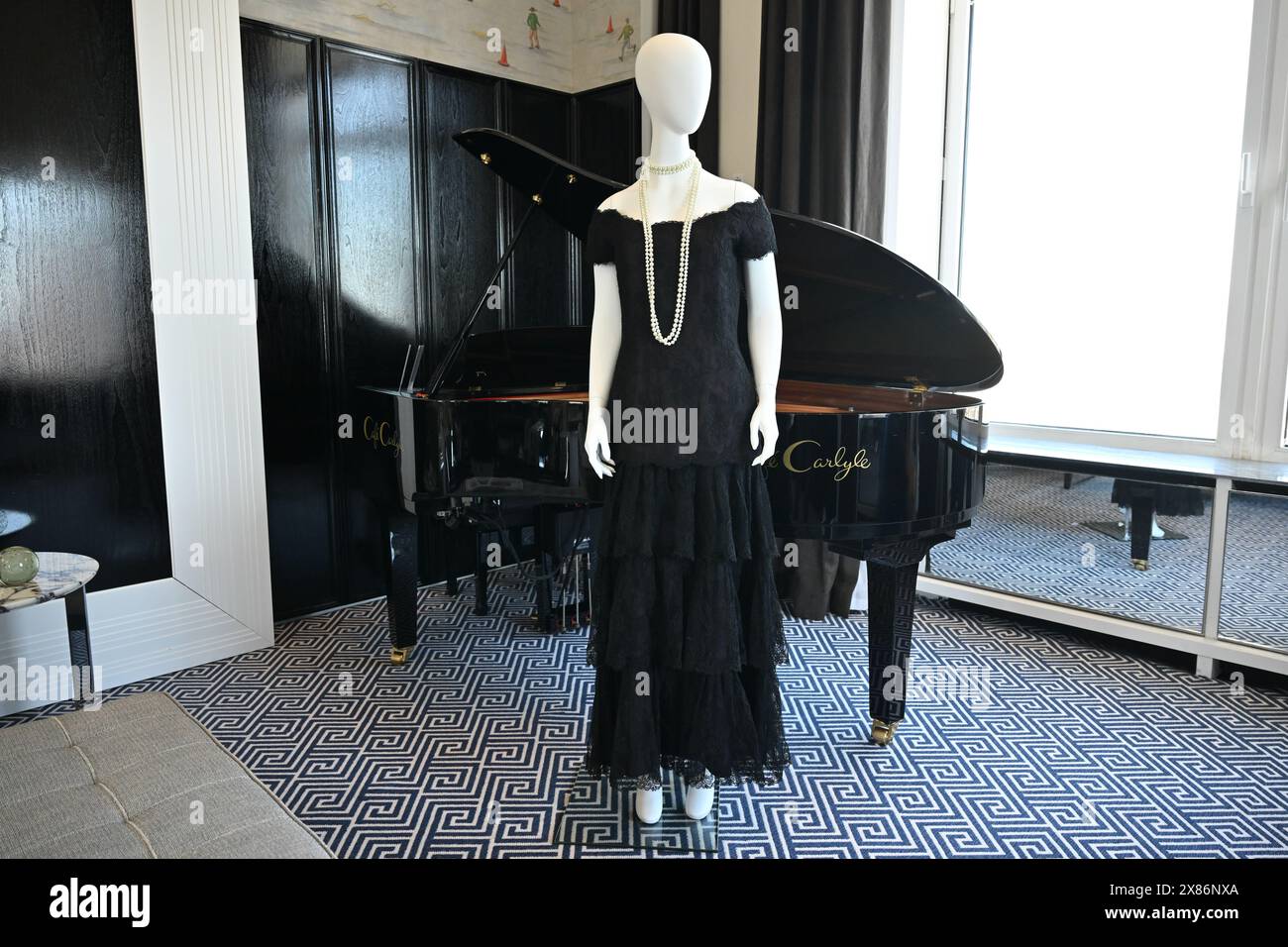 A 1987 Victor Edelstein Magenta Silk and Lace Evening Dress worn by ...