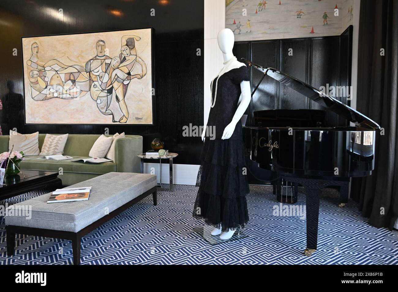 A 1987 Victor Edelstein Magenta Silk and Lace Evening Dress worn by ...