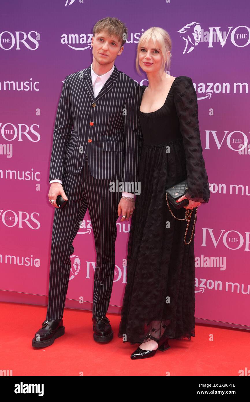 Murdo Mitchell and Lucy Boynton arrive at the Ivor Novello Awards at ...