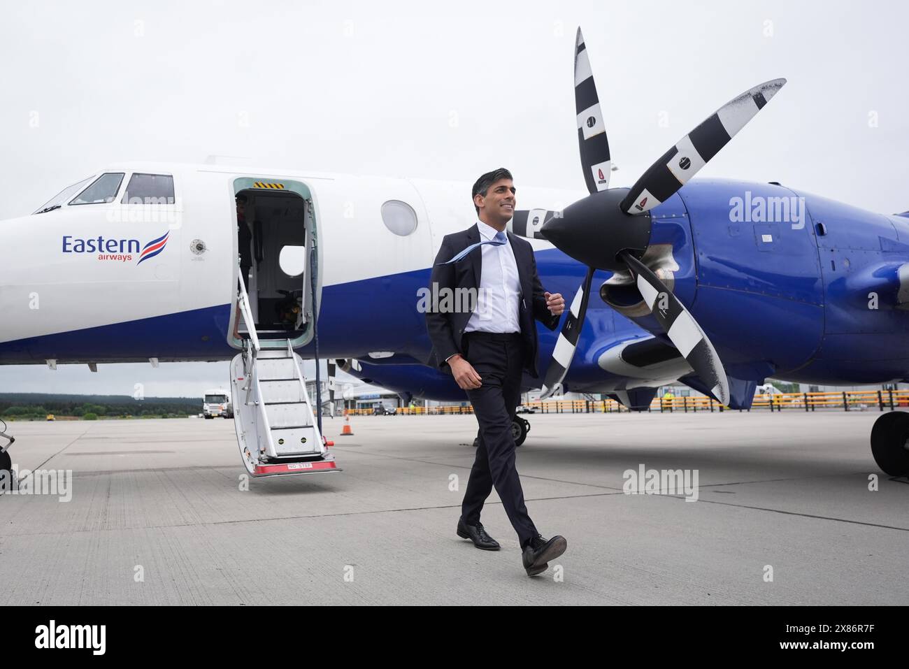 Prime Minister Rishi Sunak arrives at Inverness Airport, Scotland ...