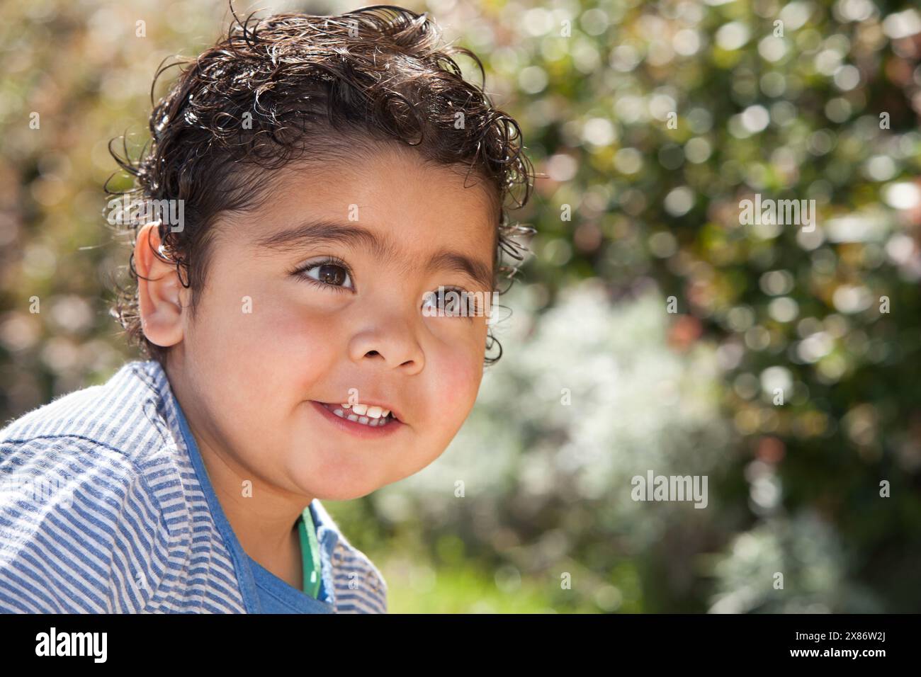 portrait of a adorable hispanic little boy outdoors Stock Photo - Alamy