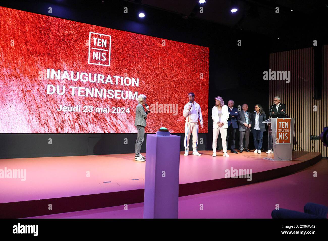 Paris, France. 23rd May, 2024. Richard Gasquet, Amelie Mauresmo, Gilles ...