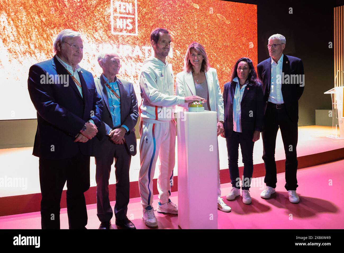 Paris, France. 23rd May, 2024. Richard Gasquet, Amelie Mauresmo, Gilles ...
