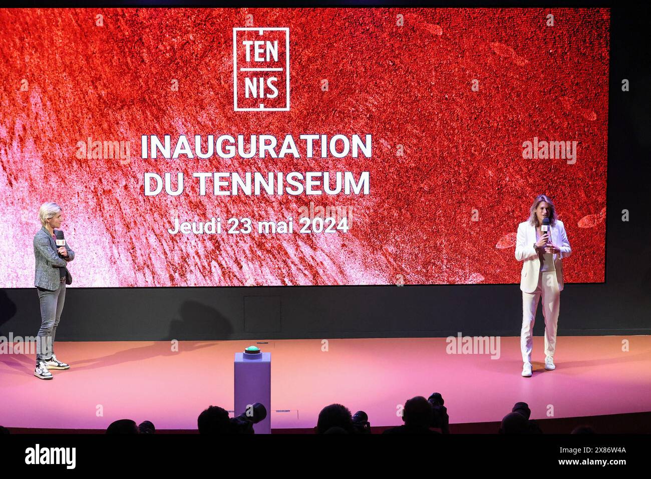 Paris, France. 23rd May, 2024. Amelie Mauresmo, Gilles Moretton attends ...