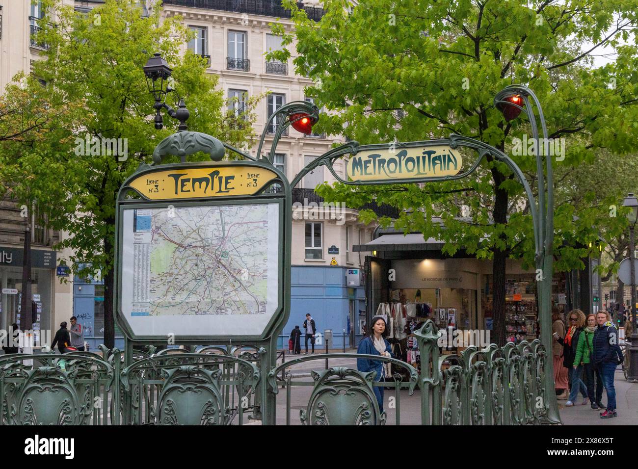 Paris, April 19th 2024:- A view of a Paris Metro Sign Stock Photo - Alamy