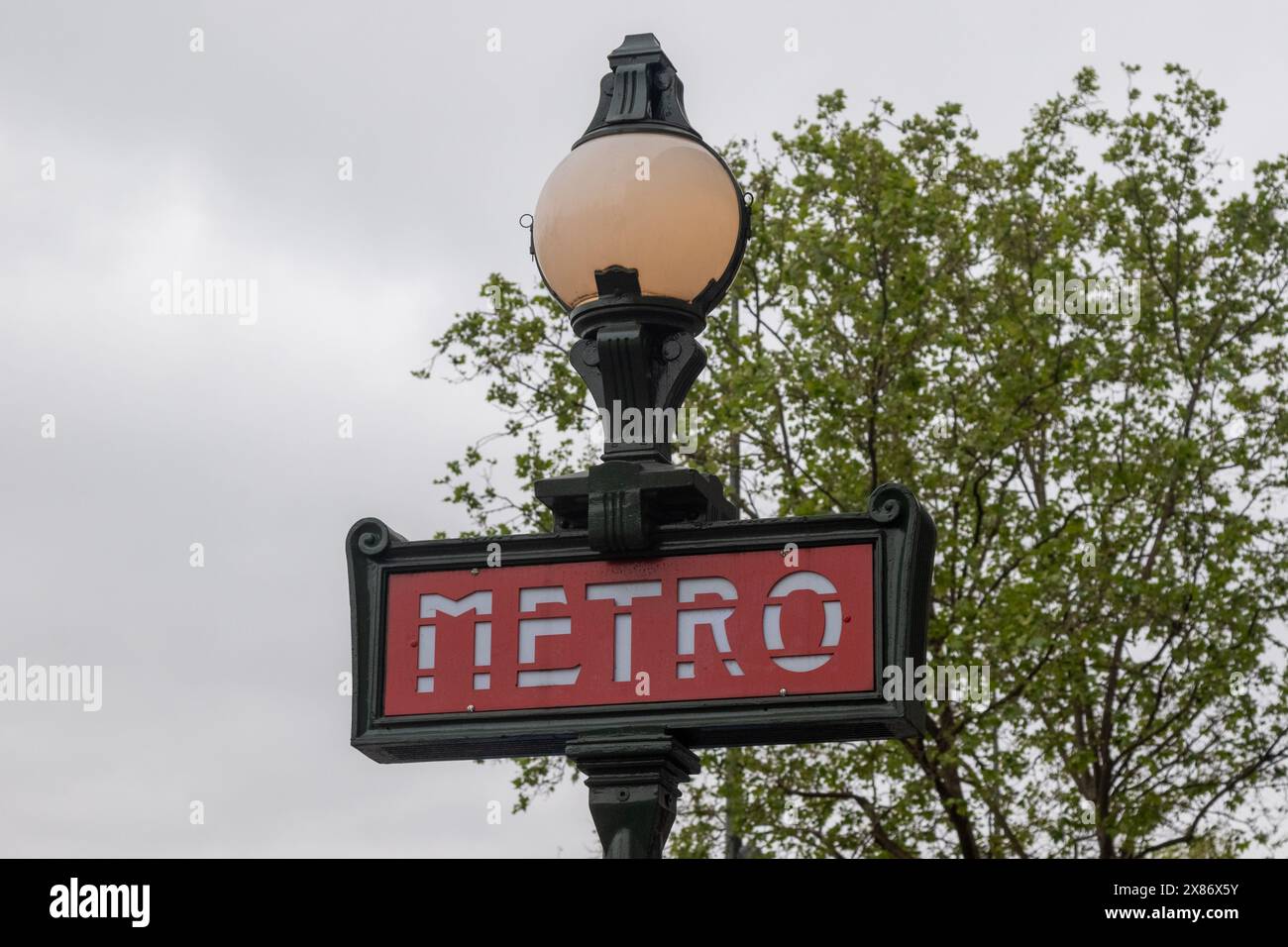 Paris, April 19th 2024:- A view of a Paris Metro Sign Stock Photo - Alamy