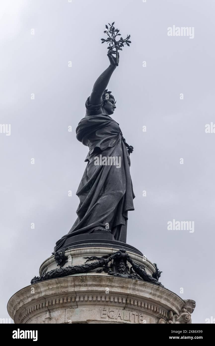 Paris, April 19th 2024:- A view of Marianne, the Personification of ...