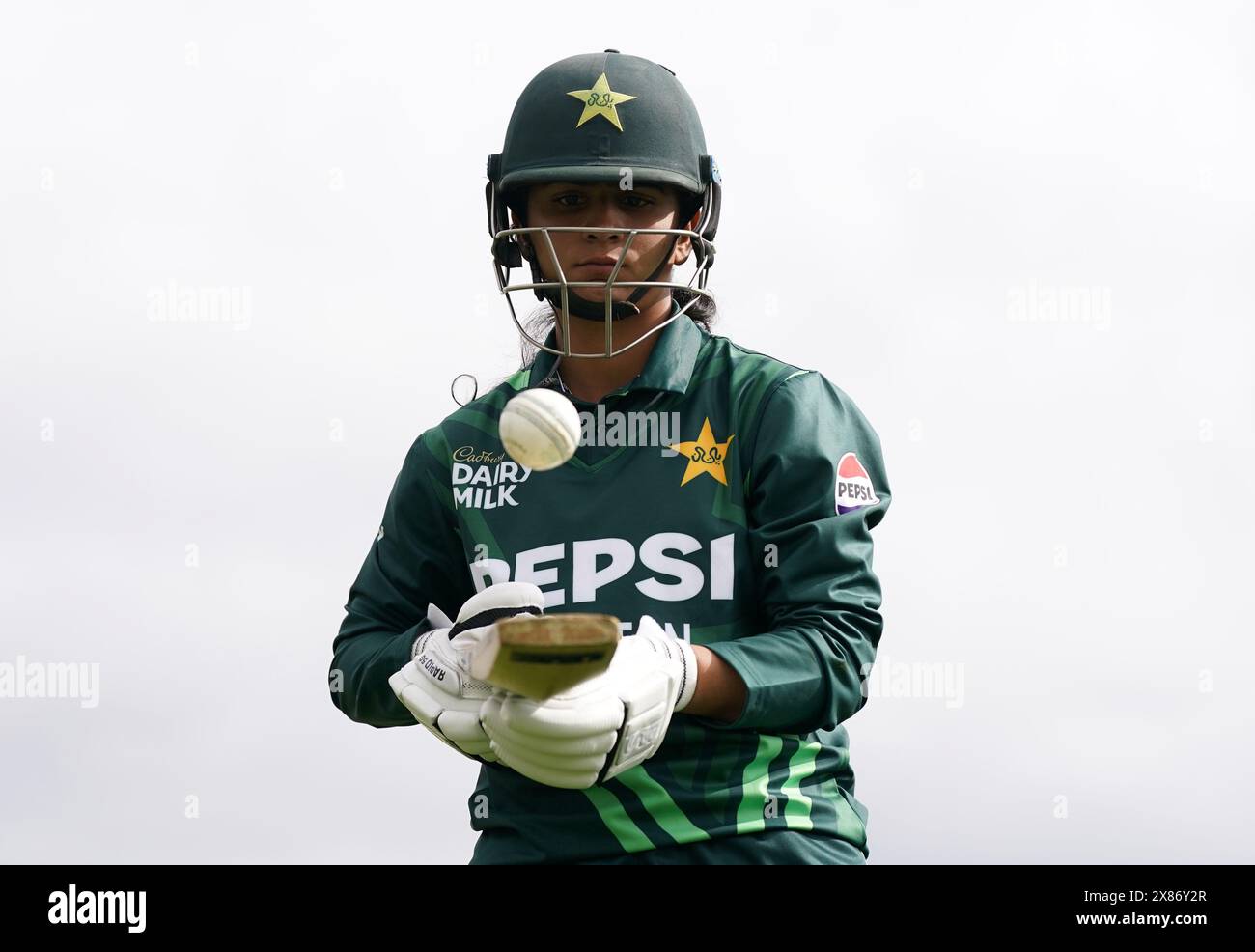 Pakistan's Sidra Amin prepares to bat during the first women's one day ...