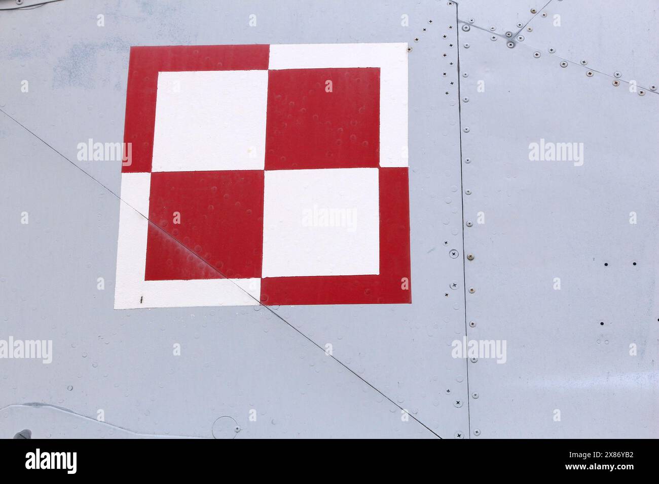 Polish air force checkerboard symbol painted on aircraft. National ...