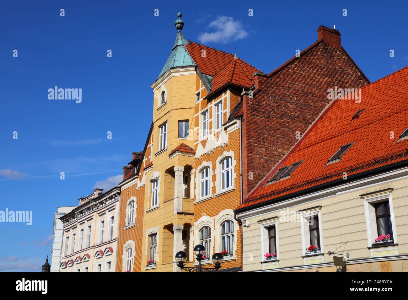Mikolow city in Poland. Rynek town square architecture Stock Photo - Alamy
