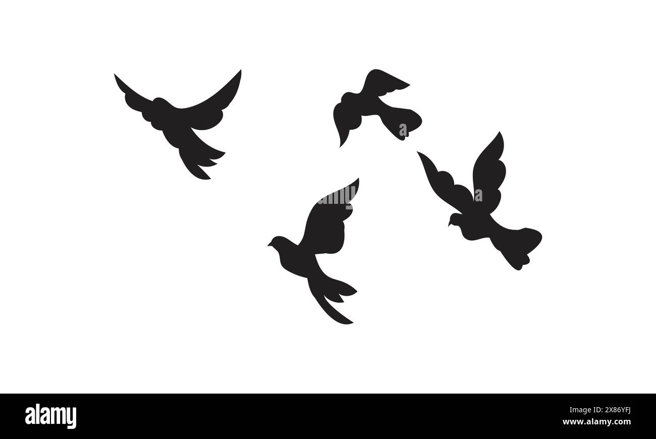 Flying Birds Vector And Illustration Stock Vector Image & Art - Alamy