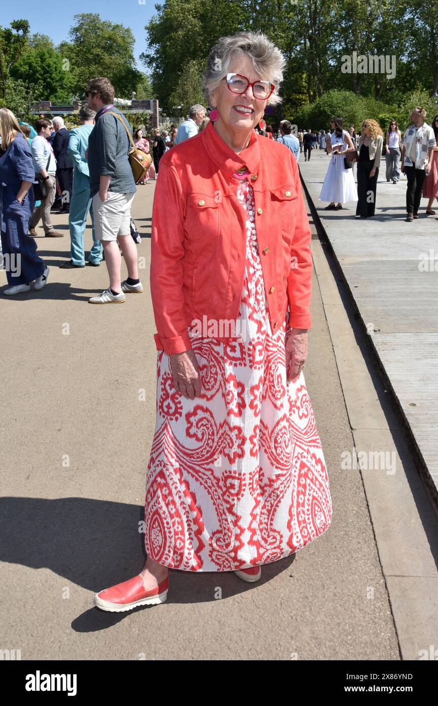 20 May 2024. London, UK. Prue Leith at the 2024 RHS Chelsea Flower Show ...