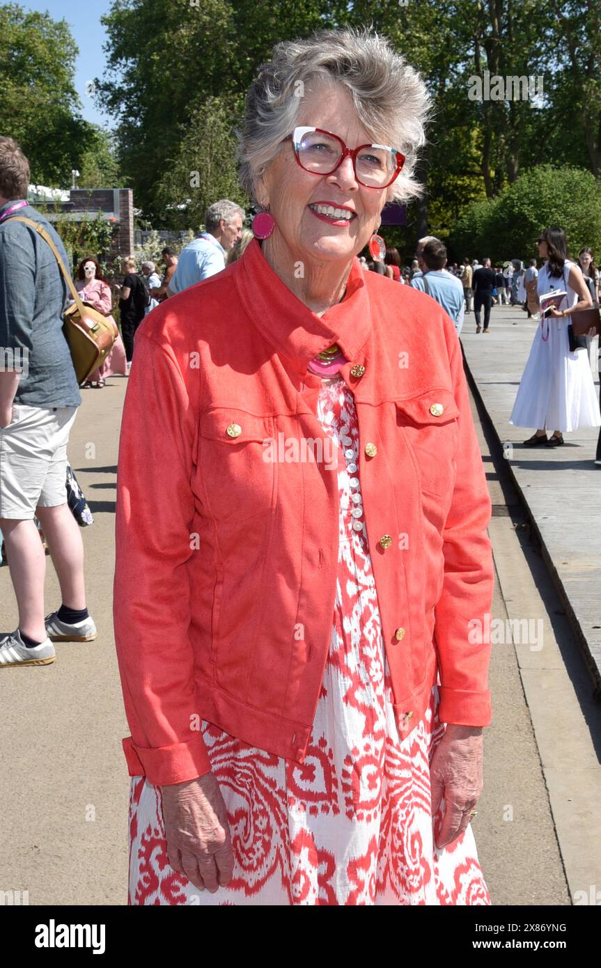 20 May 2024. London, UK. Prue Leith at the 2024 RHS Chelsea Flower Show ...