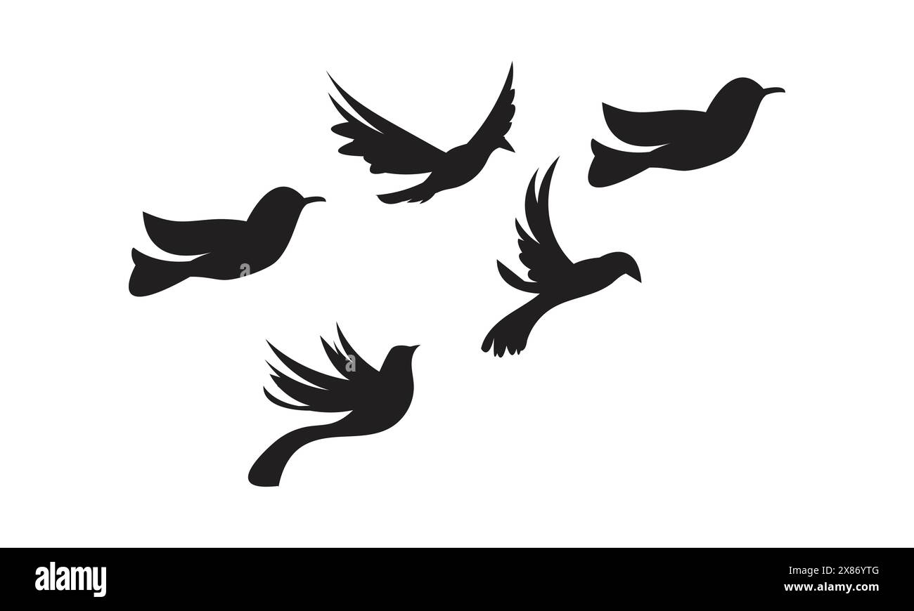 Flying Birds Vector And Illustration Stock Vector Image & Art - Alamy