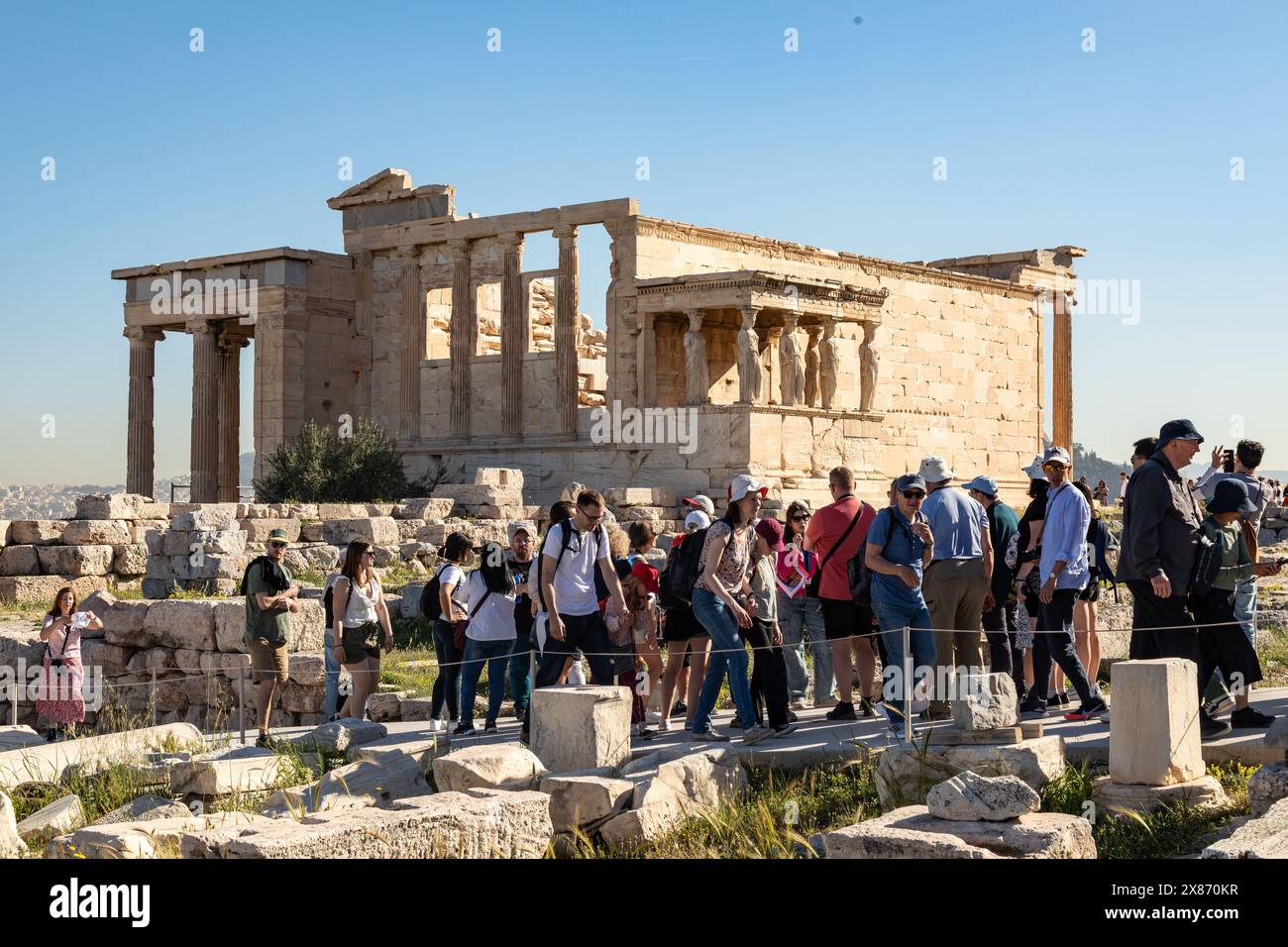 "Porch of the Maidens" (Caryatids), Erechtheion temple on the north ...
