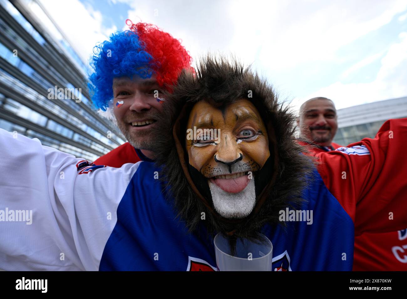 Prague, Czech Republic. 23rd May, 2024. Czech fans in fan zone during ...