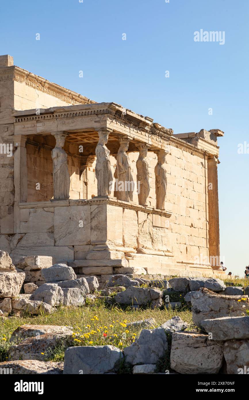 "Porch of the Maidens" (Caryatids), Erechtheion temple on the north ...