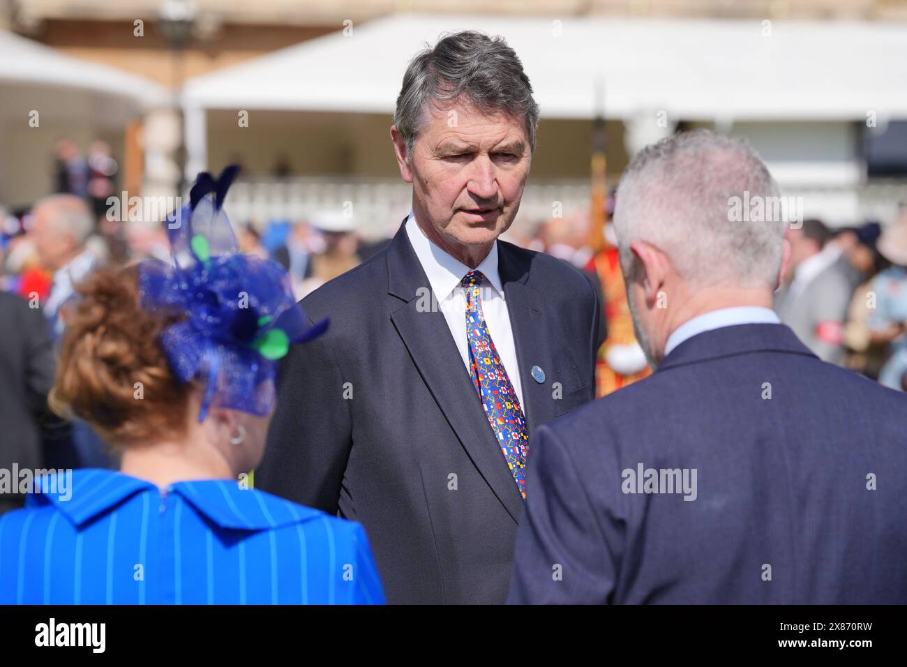 Vice Admiral Sir Tim Laurence meets guests during the Sovereign's Royal ...