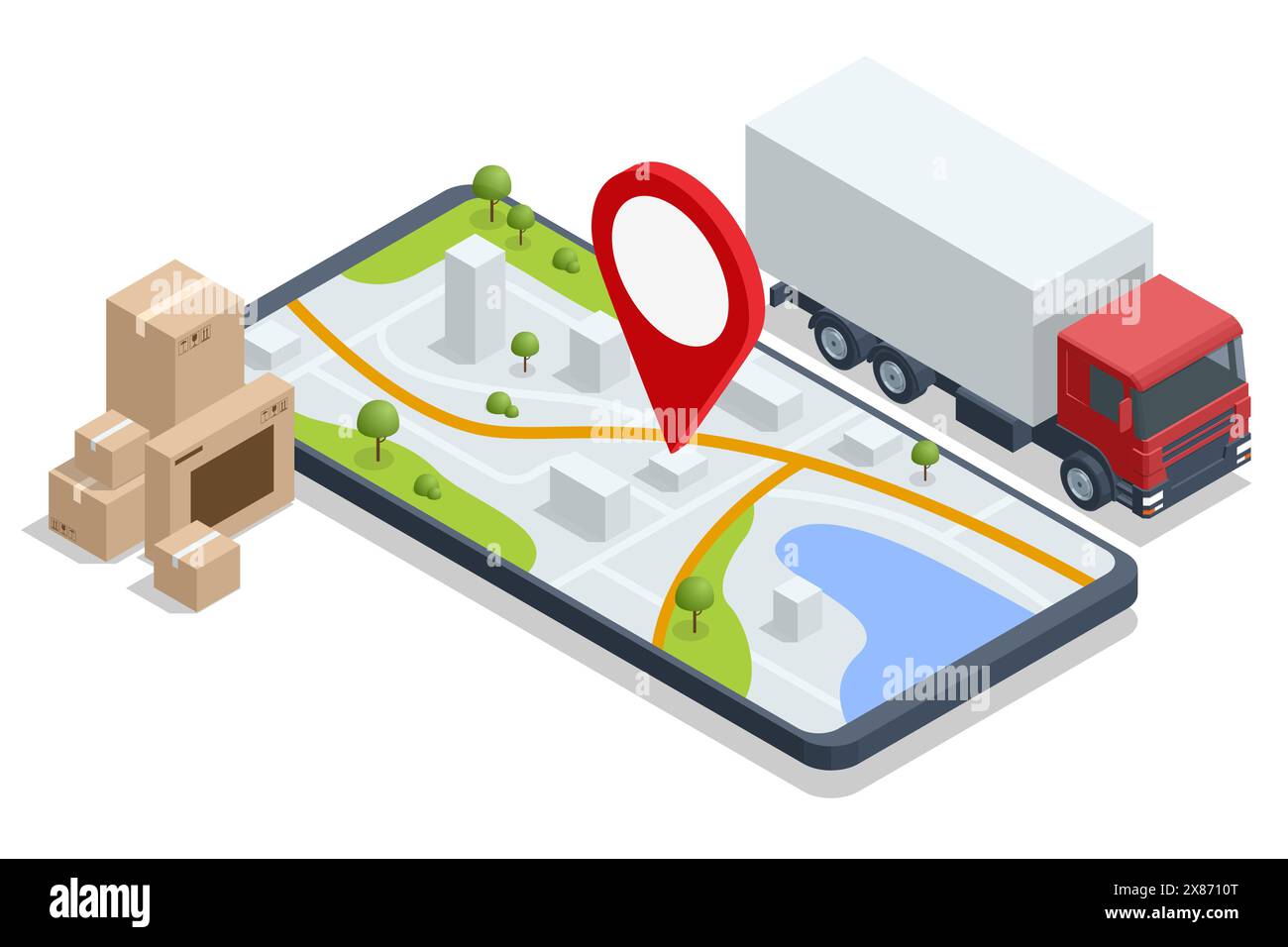 Isometric Logistics, Business logistics, Warehouse Logistic, Online ...