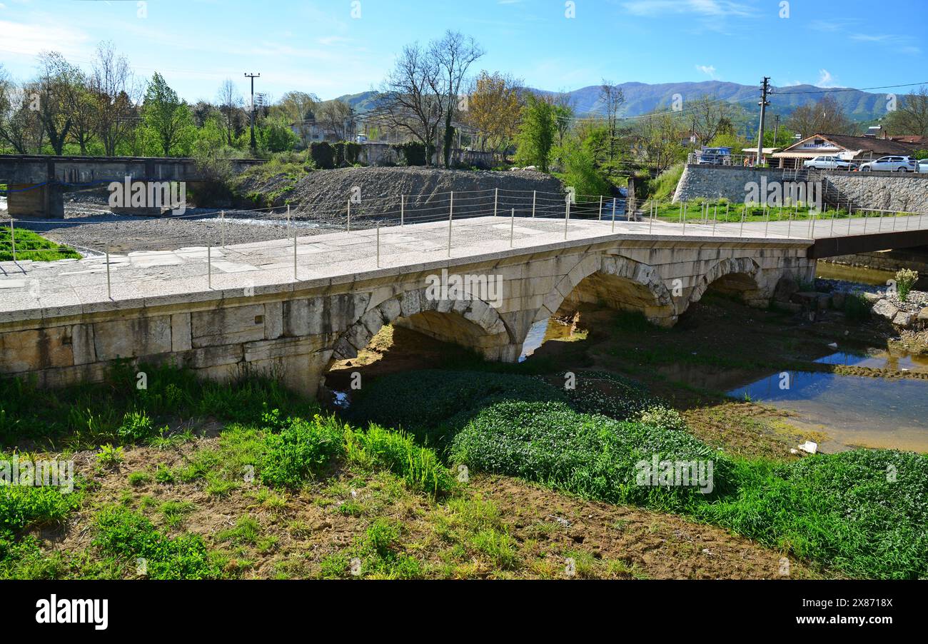 The Historical Roman Bridge in Duzce, Turkey was built during the time ...