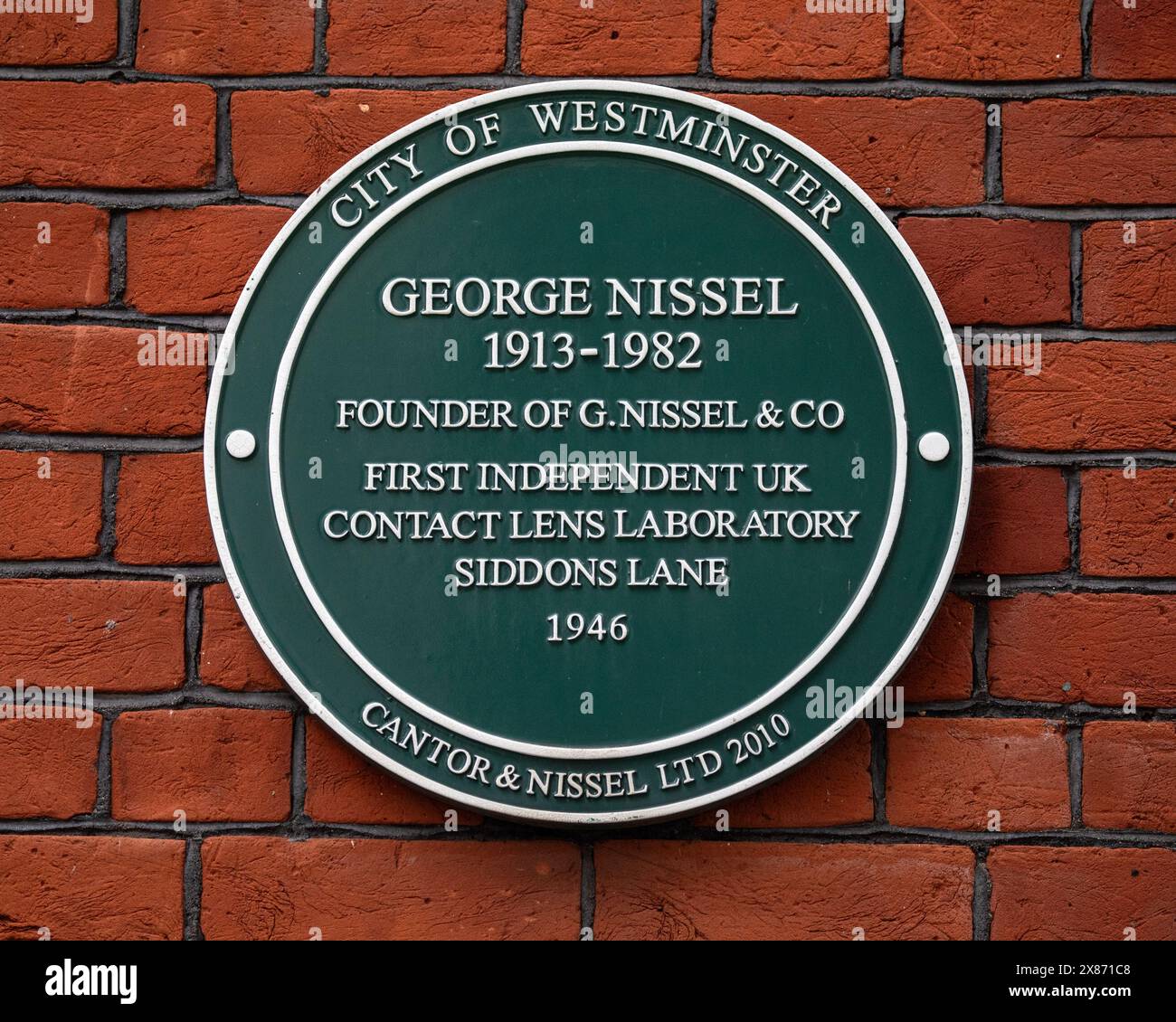 London, UK - March 4th 2024: A plaque on Siddons Lane in Marylebone in ...