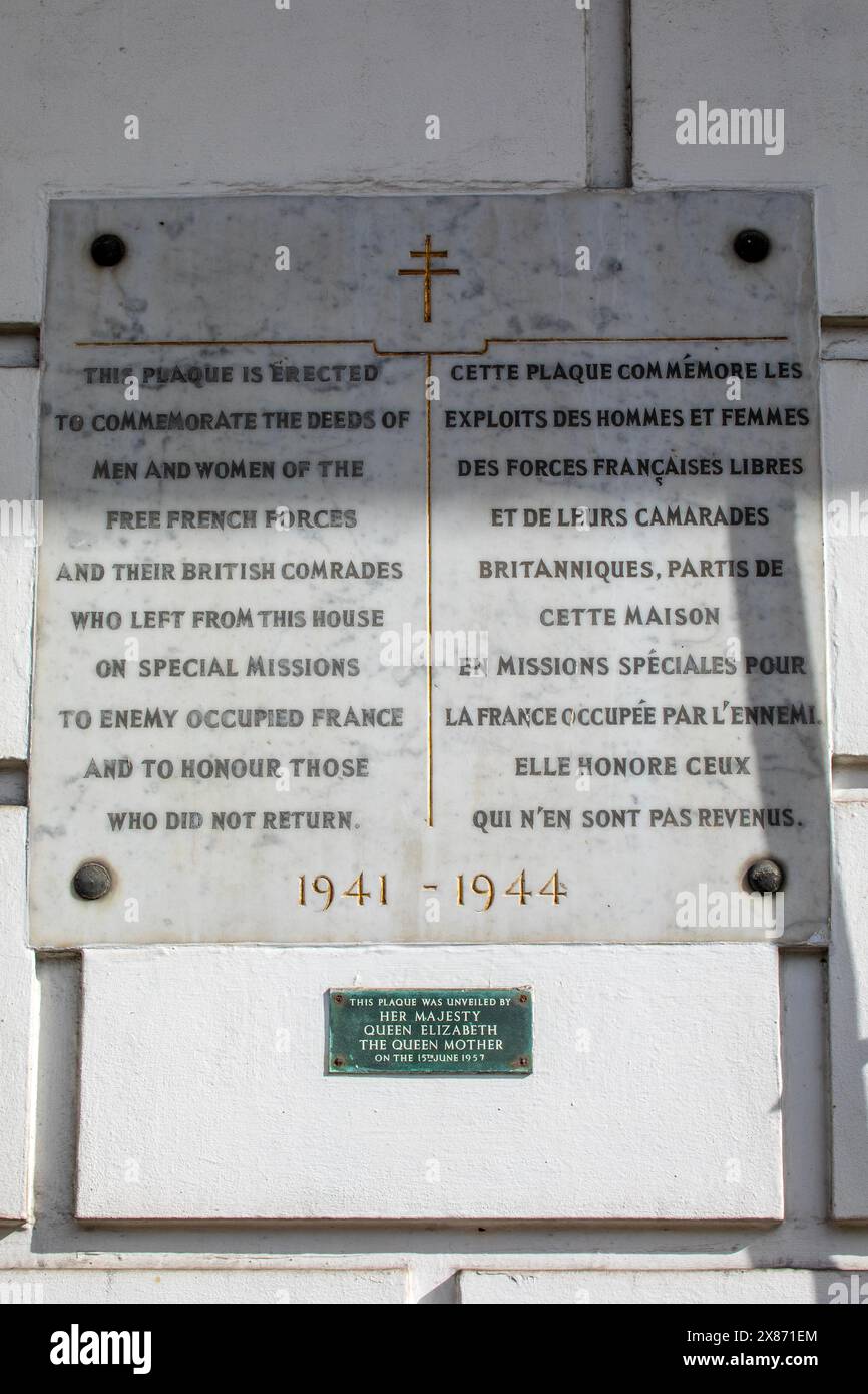 London, UK - March 4th 2024: A plaque on dorset Square in Marylebone ...