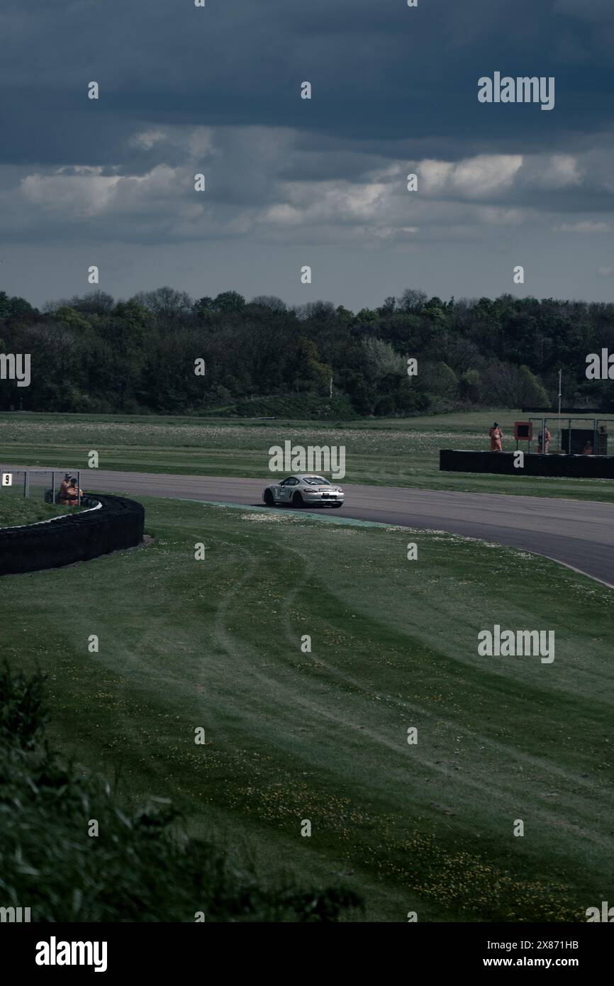 Porsche Spec Racing at Thruxton Motor Circuit Stock Photo - Alamy